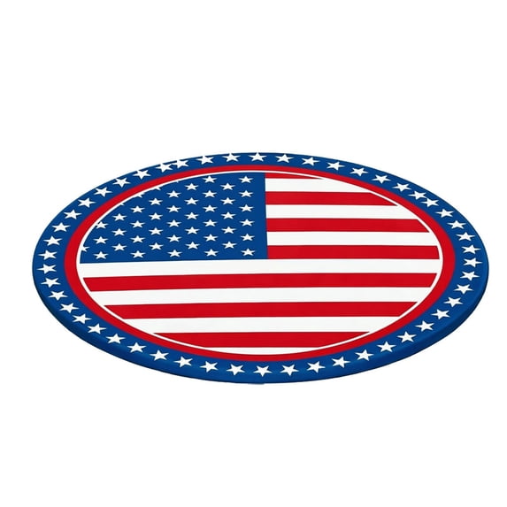 American Flag Round Fitted Tablecloth with Elastic 40" Tables ...