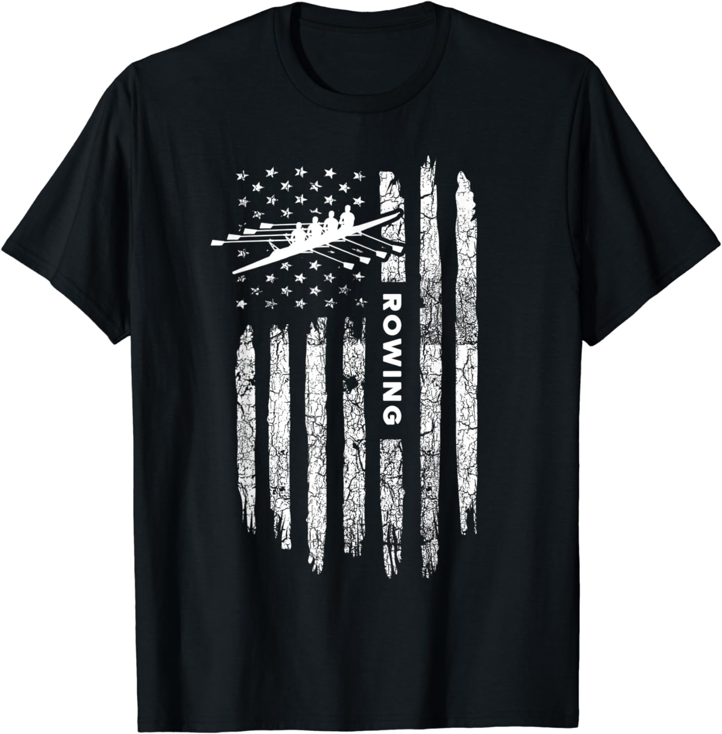 American Flag Rowing Clothing - Rower Vintage Rowing T-Shirt - Walmart.com