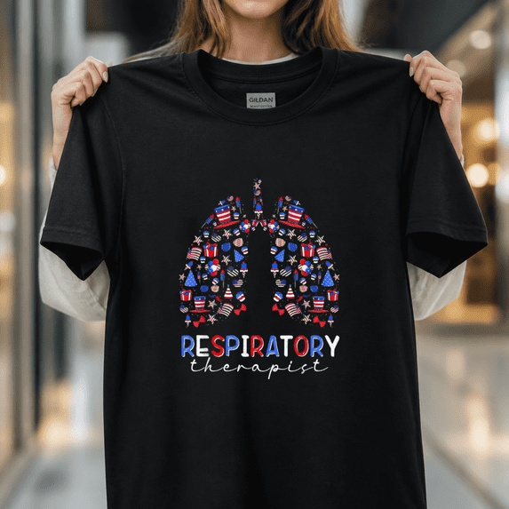 American Flag Rt Respiratory Therapist Fourth July Graphic Apparel ...