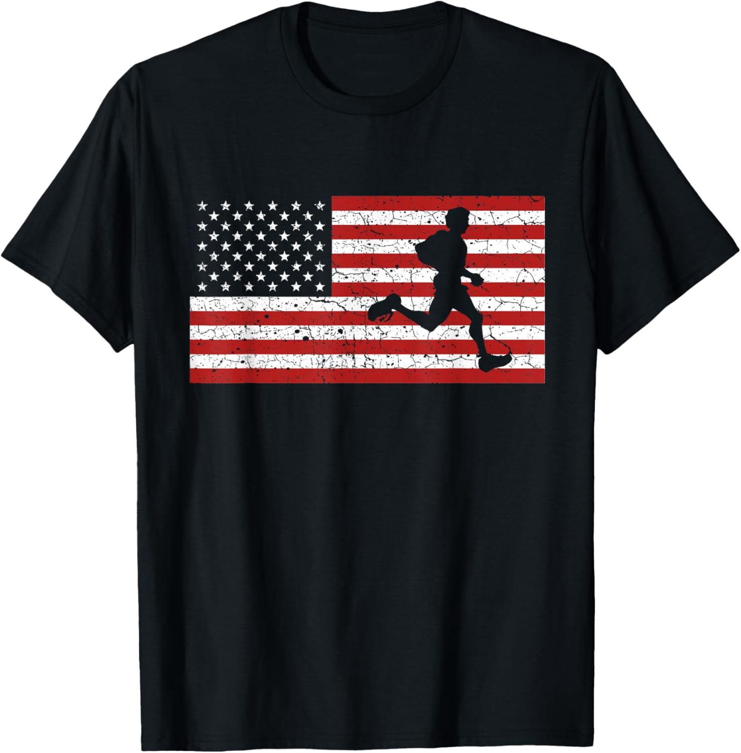 American Flag Running T-shirt Runner Gift Men Women T-Shirt - Walmart.com