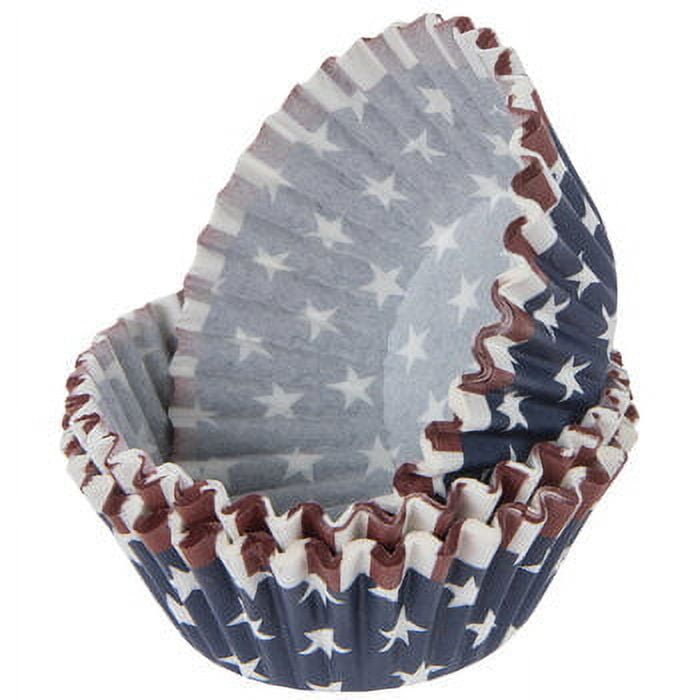 American Flag Rustic Baking Cups Patriotic Fourth OF July Memorial Day ...