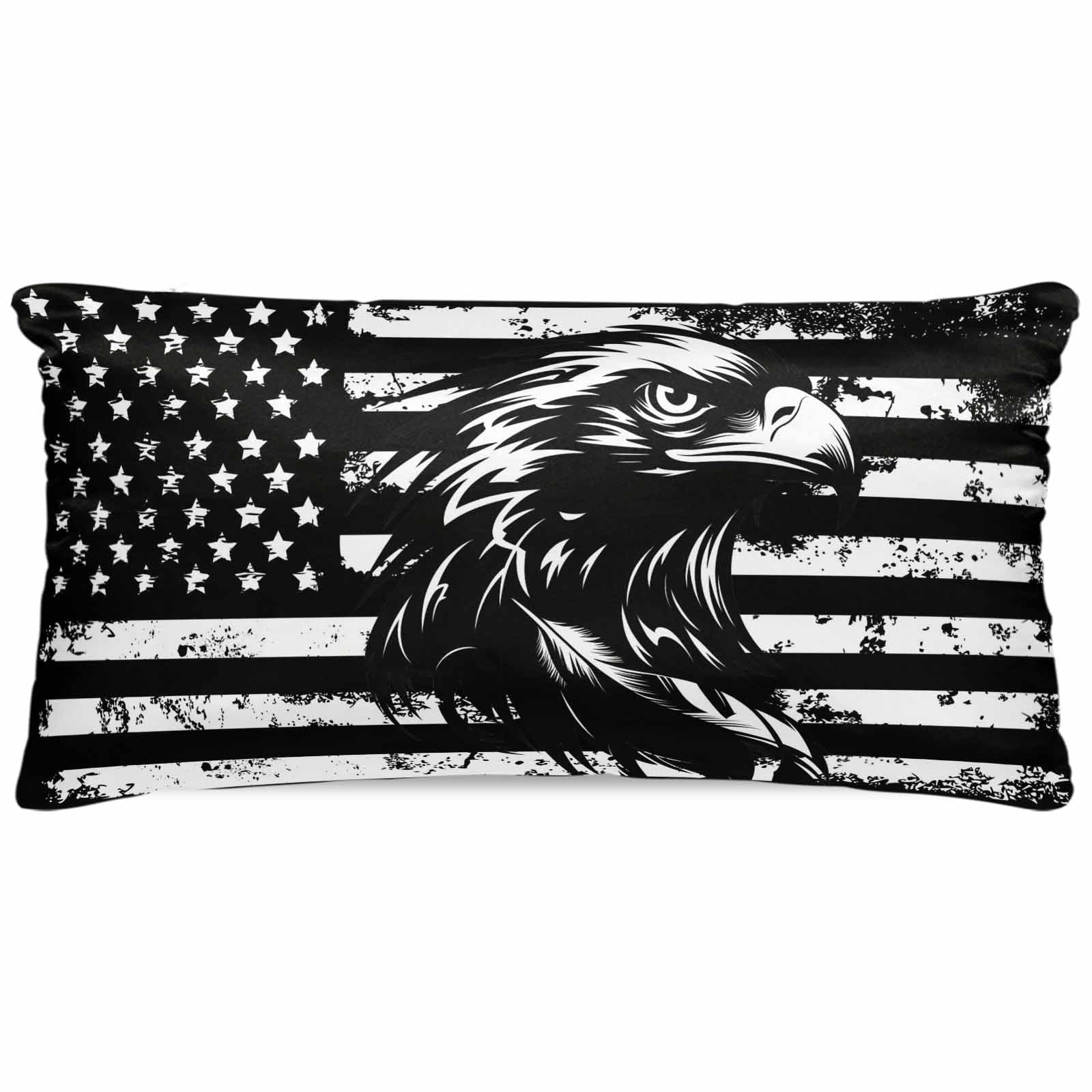 American Flag Satin Pillowcase for Hair and Skin with Zipper, Soft ...