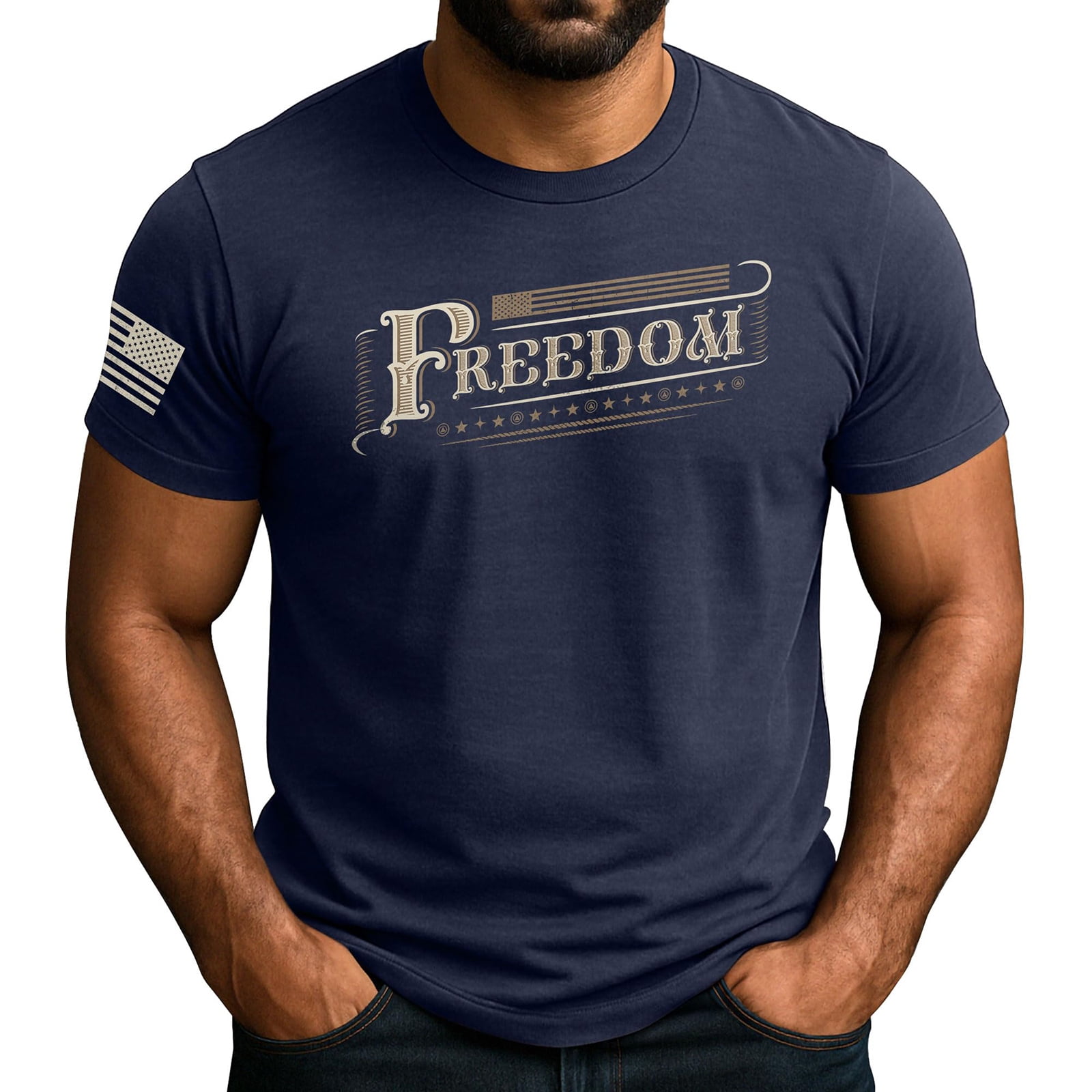 American Flag Shirt Men Freedom T Shirts for Men, Mens Patriotic ...