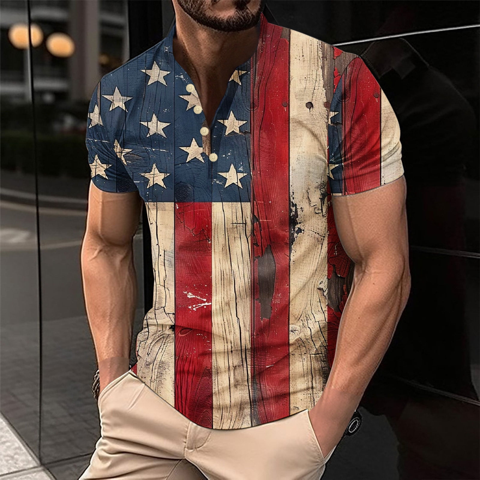 American Flag Shirt for Men Independence Day Shirt 4th of July Shirt ...