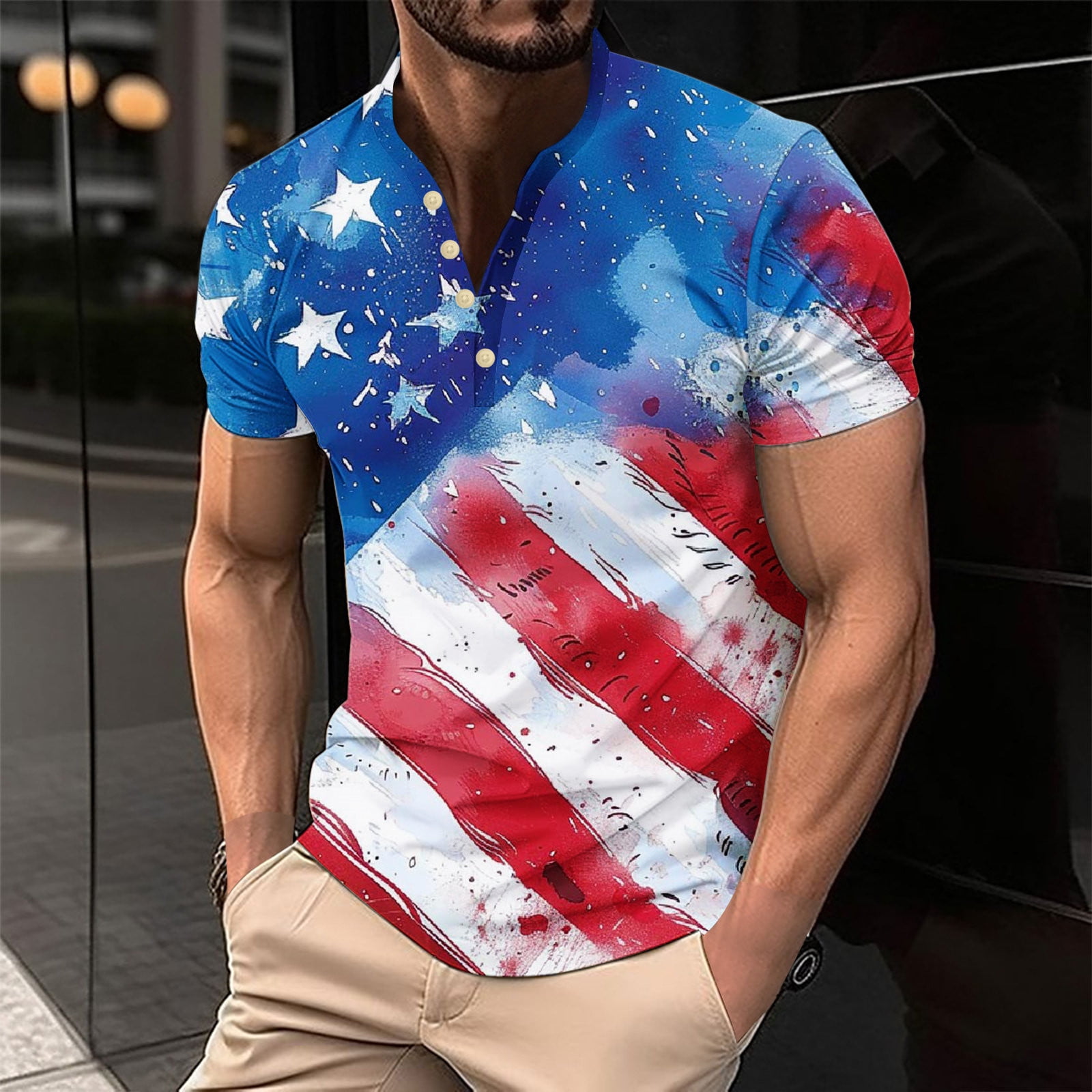 American Flag Shirt for Men Independence Day Shirt 4th of July Shirt ...