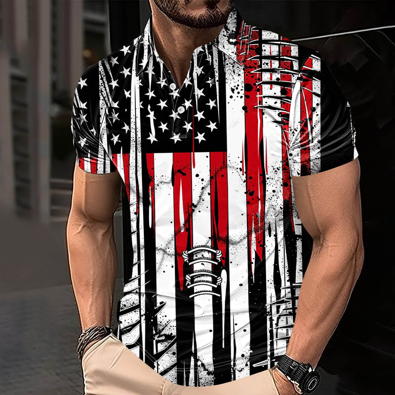 American Flag Shirt Men Independence Day Shirt Men Men Patriotic Shirts ...