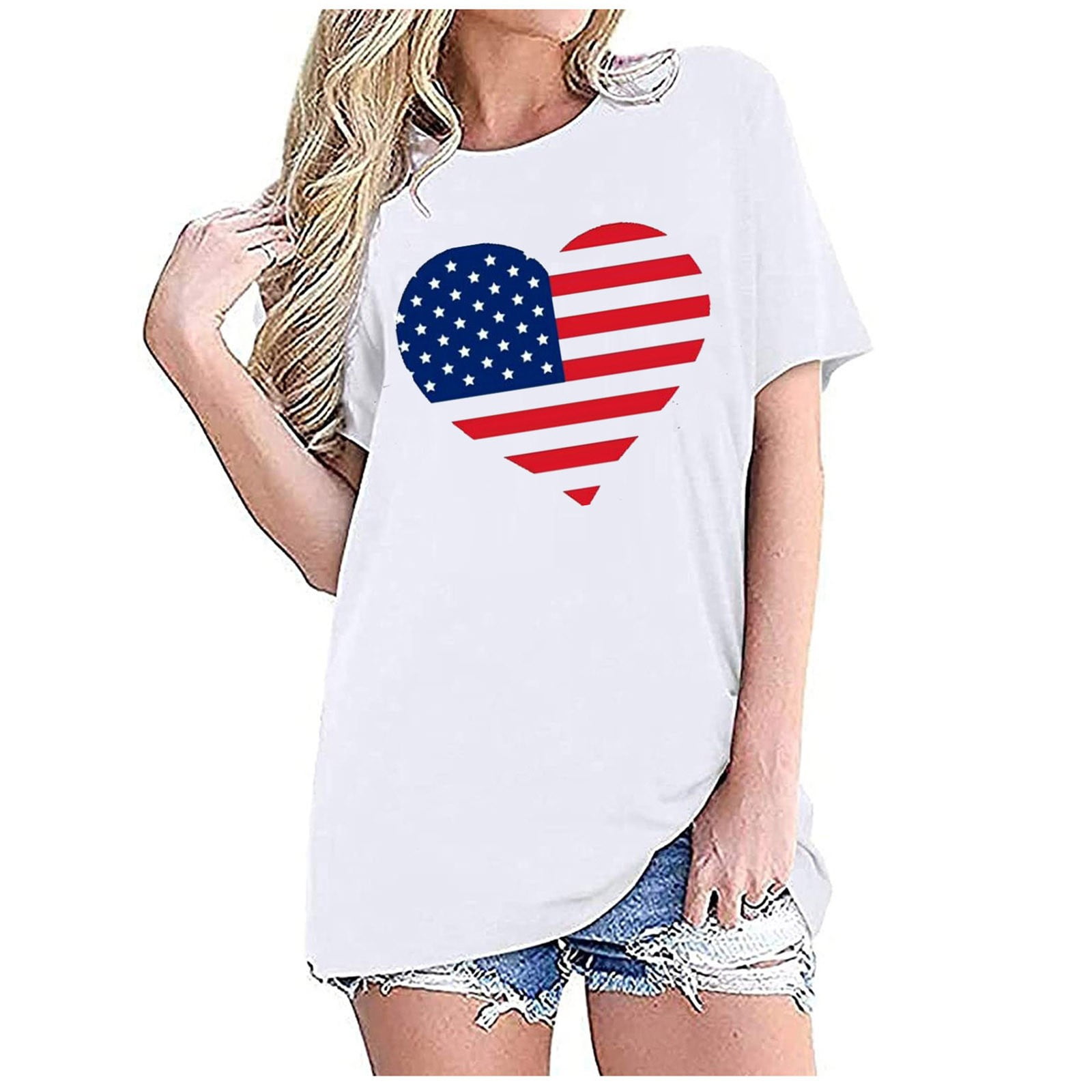 American Flag Shirt Women 4th Of July Shirts Usa Flag Graphic Patriotic