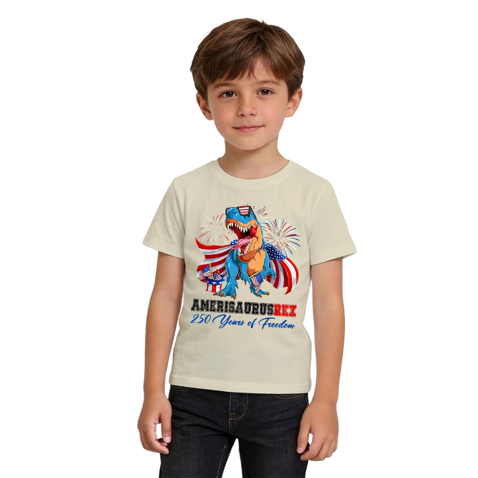 American Flag Shirt for Boys Stretch Casual American Flag T-Shirt ...