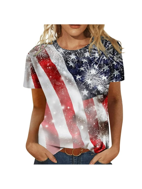 American Flag Lion Us Star Stripes Patriotic T-Shirt - Walmart.com