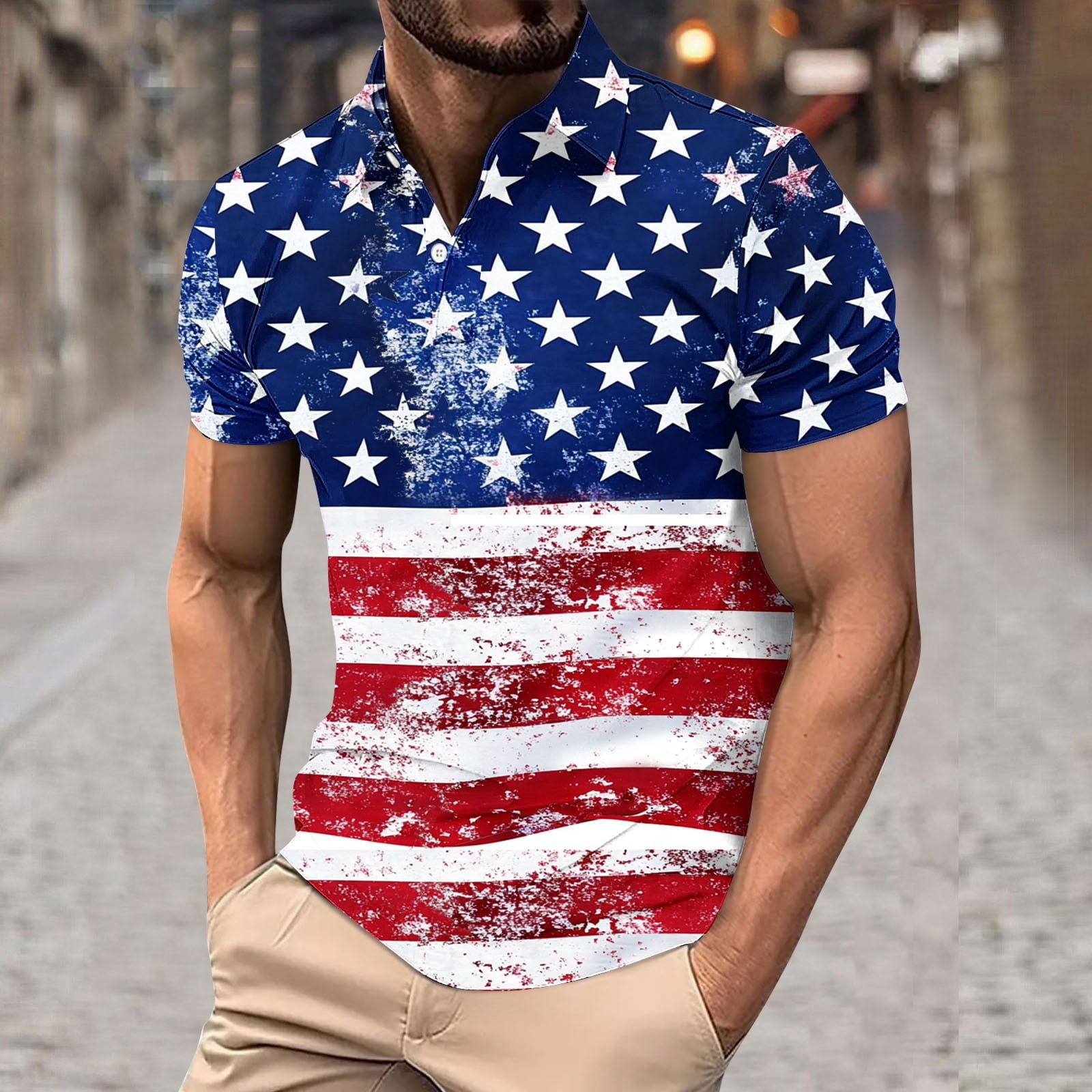 American Flag Shirts Independence Day Shirts Men Red White and Blue ...