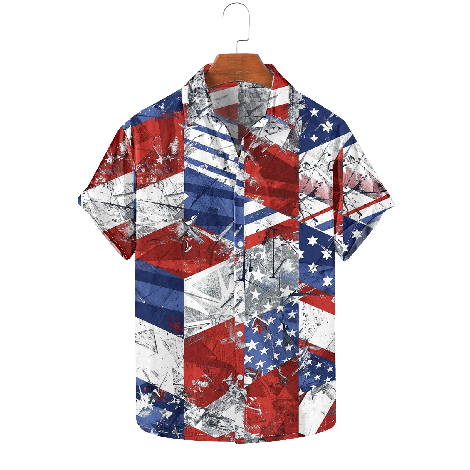 American Flag Shirts Men Patriotic Shirt for Men Men Red White and Blue ...