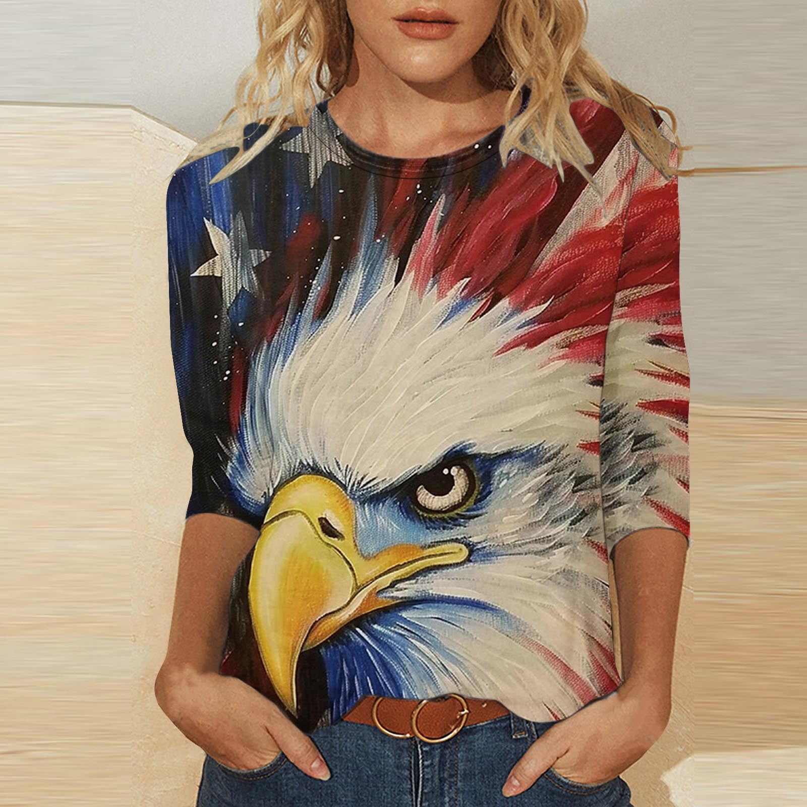 American Flag Shirts for Women Red White and Blue Shirt Womens American Flag Womens T Shirt ...