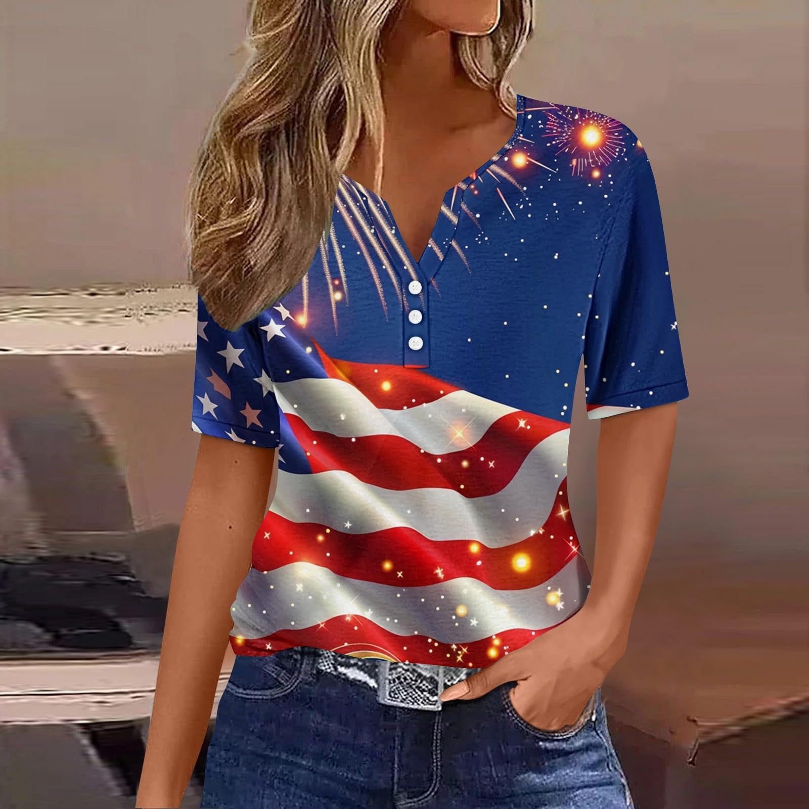 American Flag Shirts Womens Memorial Day Womens Shirts Womens Fourth of July Shirt American Flag ...