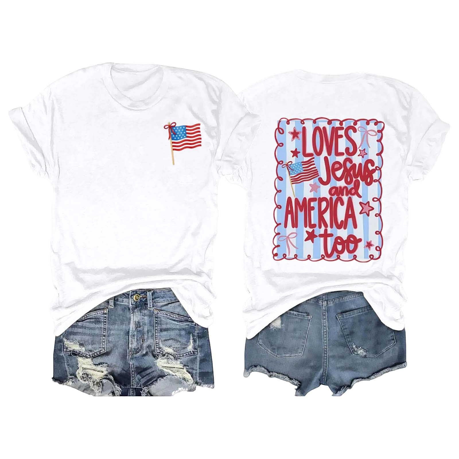 American Flag Shirts for Women 250th Anniversary USA Shirt 4th of July ...