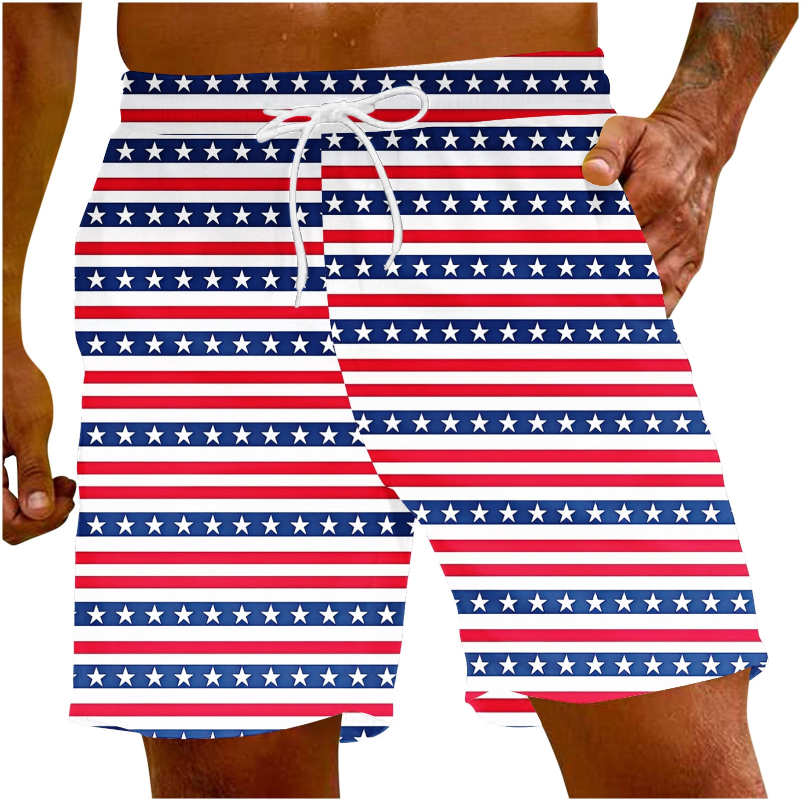 American Flag Shorts 4th of July Shorts Men Mens Independence Day Beach ...