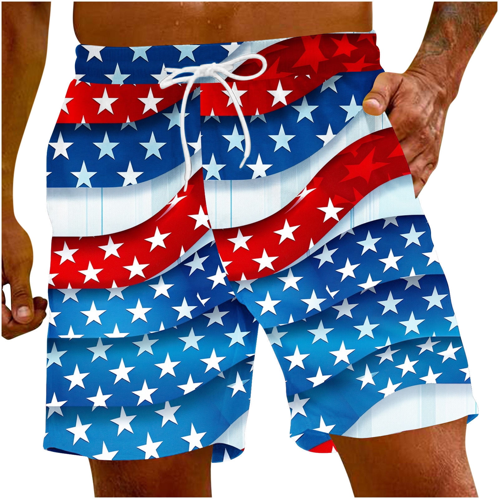 American Flag Shorts 4th of July Shorts Men Mens Independence Day Beach ...