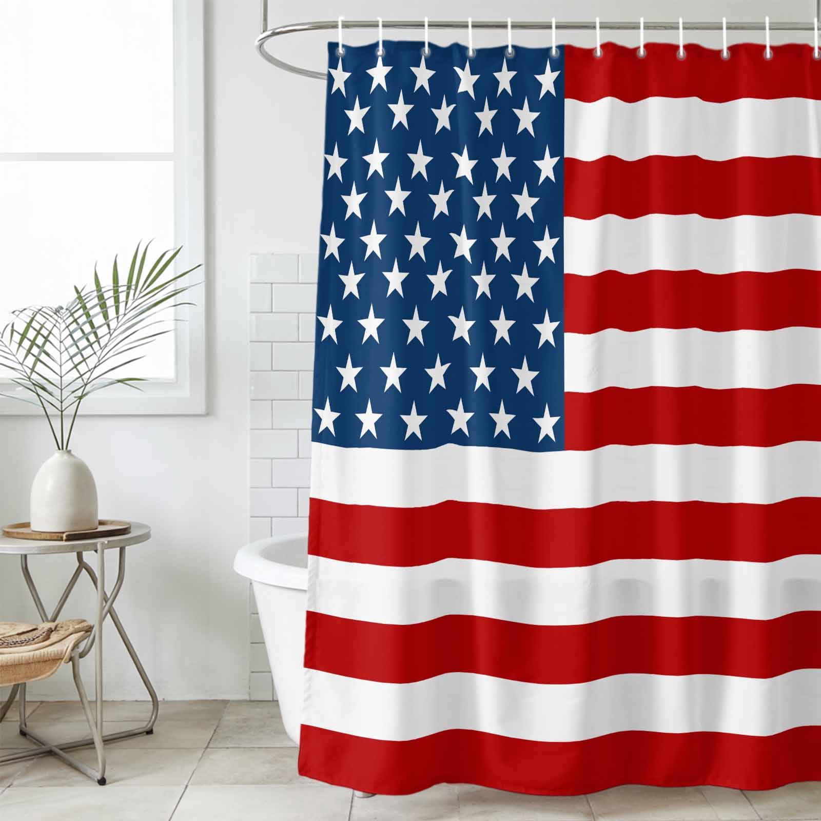 American Flag Shower Curtain, Waterproof Shower Curtains for Bathroom ...