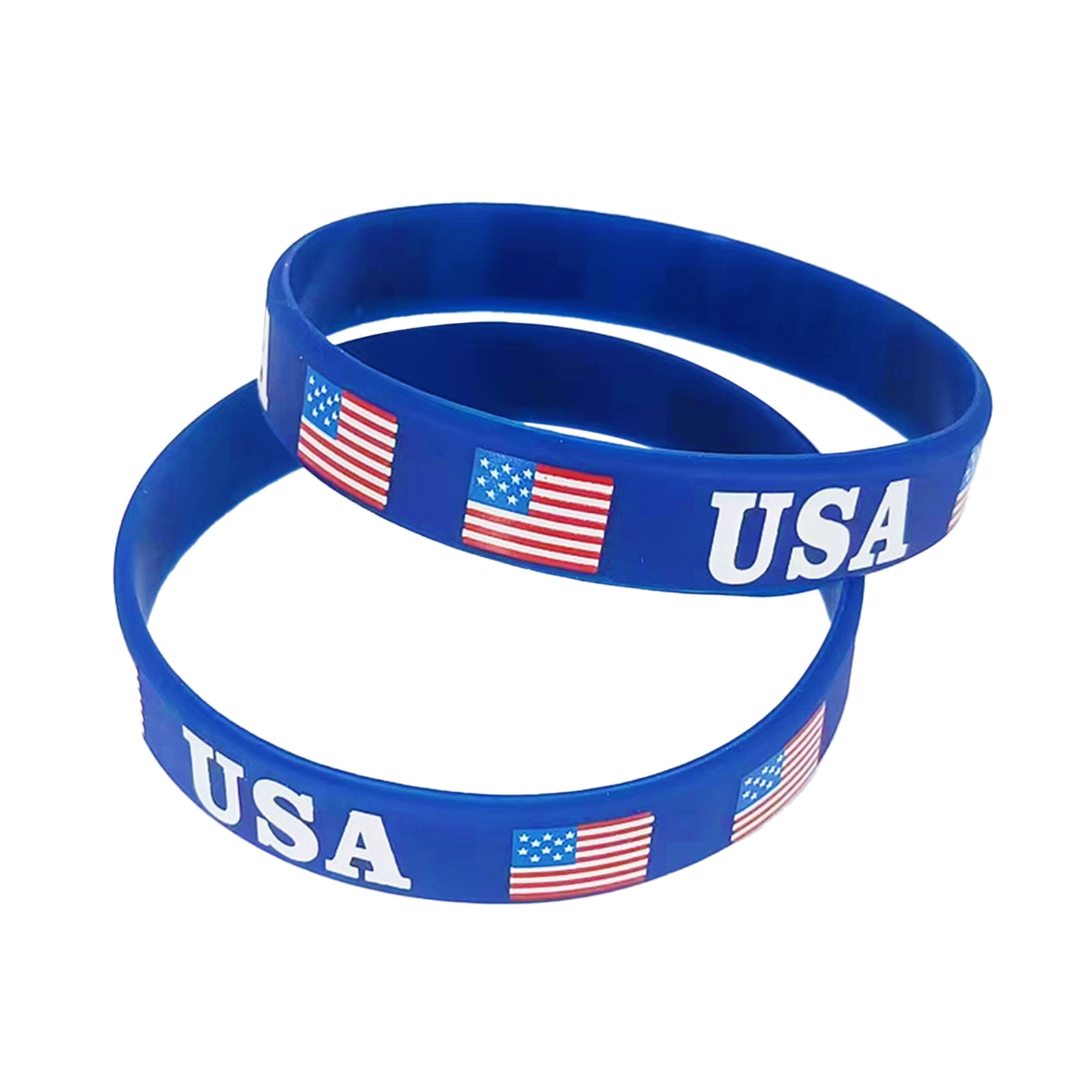 American Flag Silicone Bracelets 2 Styles Patriotic for People Good ...