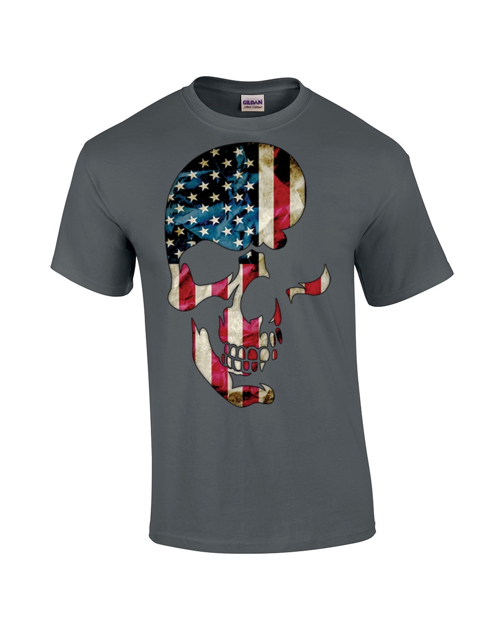 American Flag Skull Americana Skeleton Head Patriotic Patriot Cool Red ...
