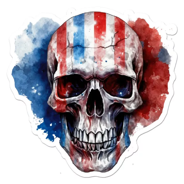 American Flag Skull Sticker Phone Decal Water Bottle Stickers Car ...