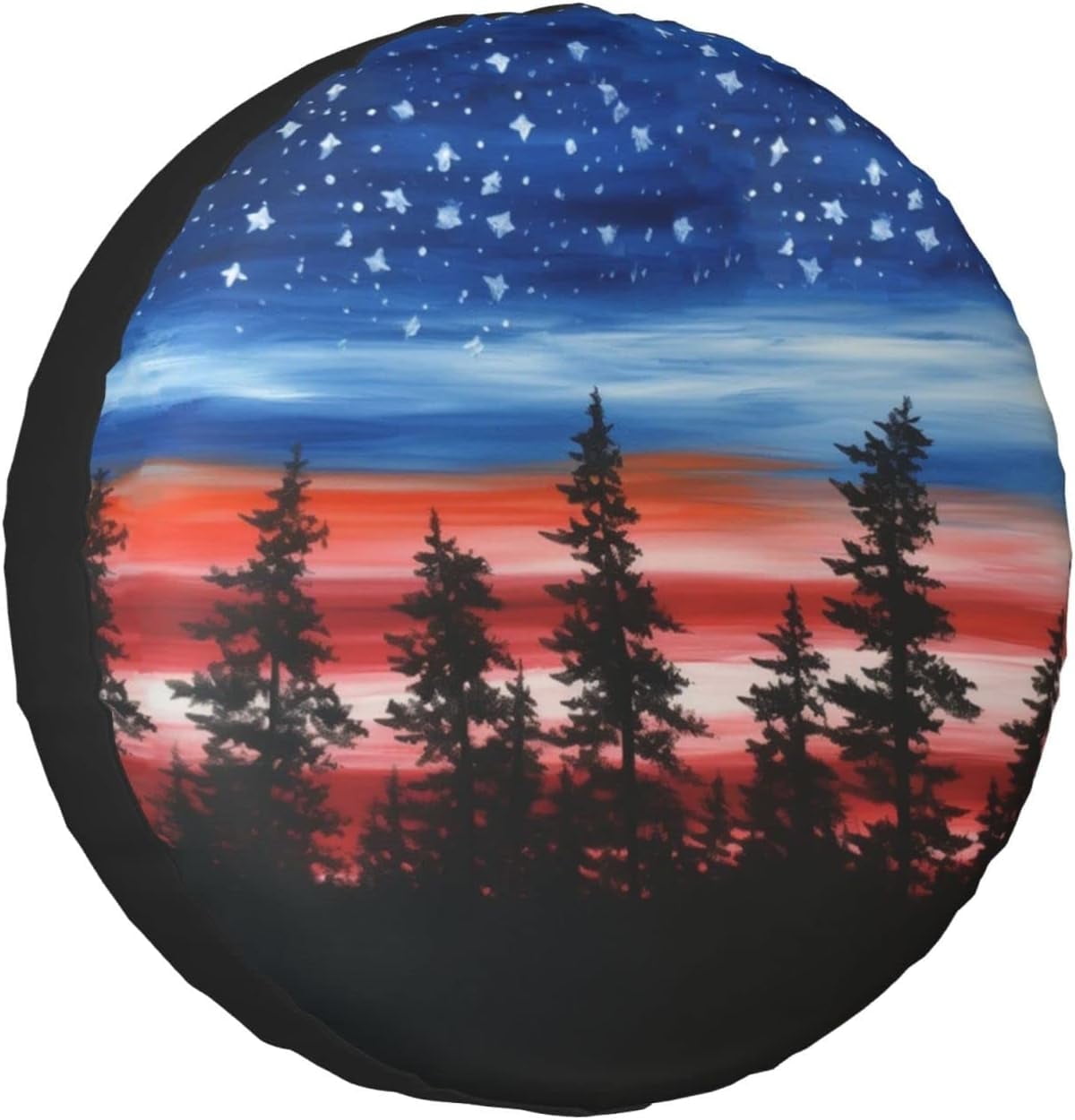 American Flag Sky Painting Spare Tire Cover Wheel Protector Universal ...