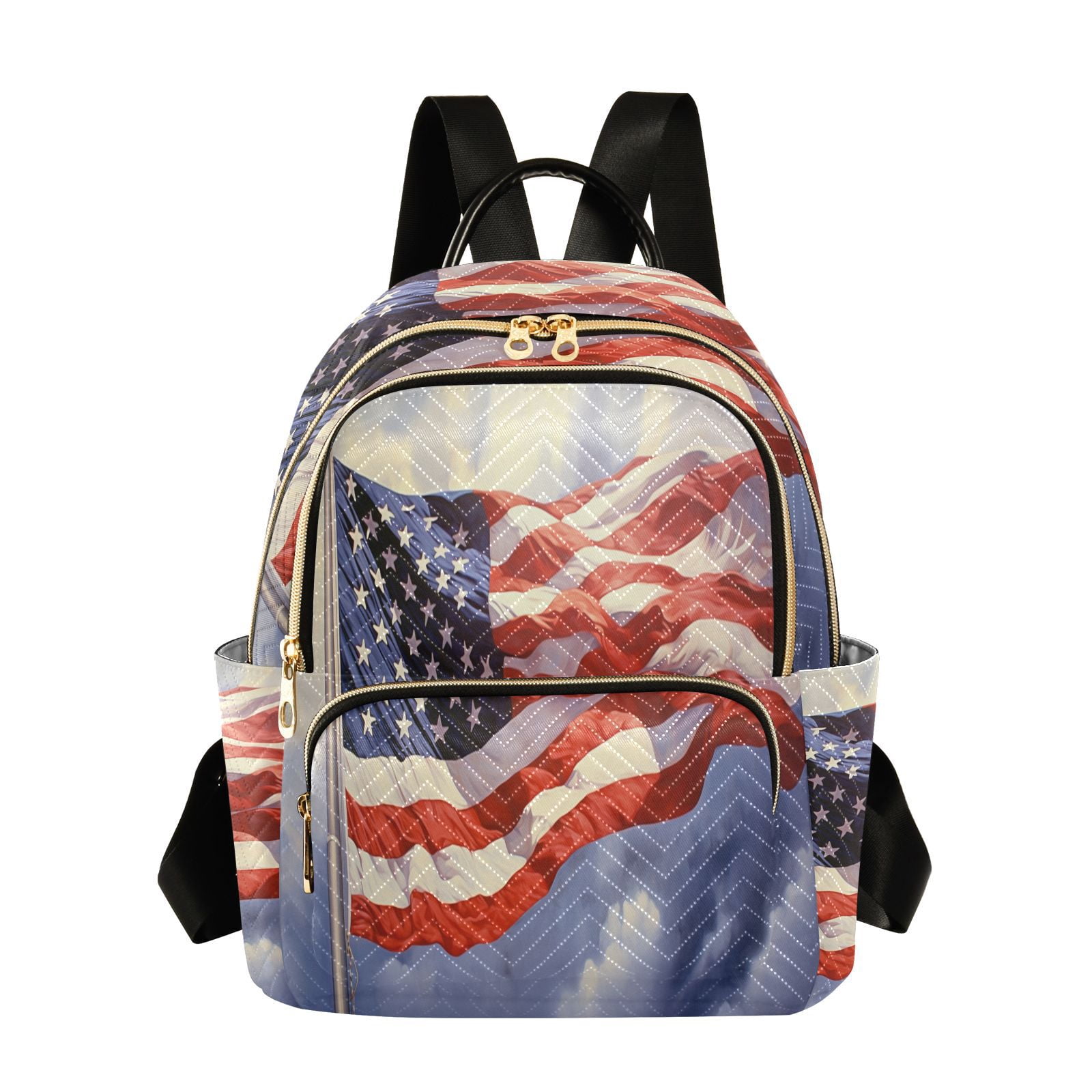 American Flag Sky Travel Laptop Backpack Casual Daypack Lightweight ...