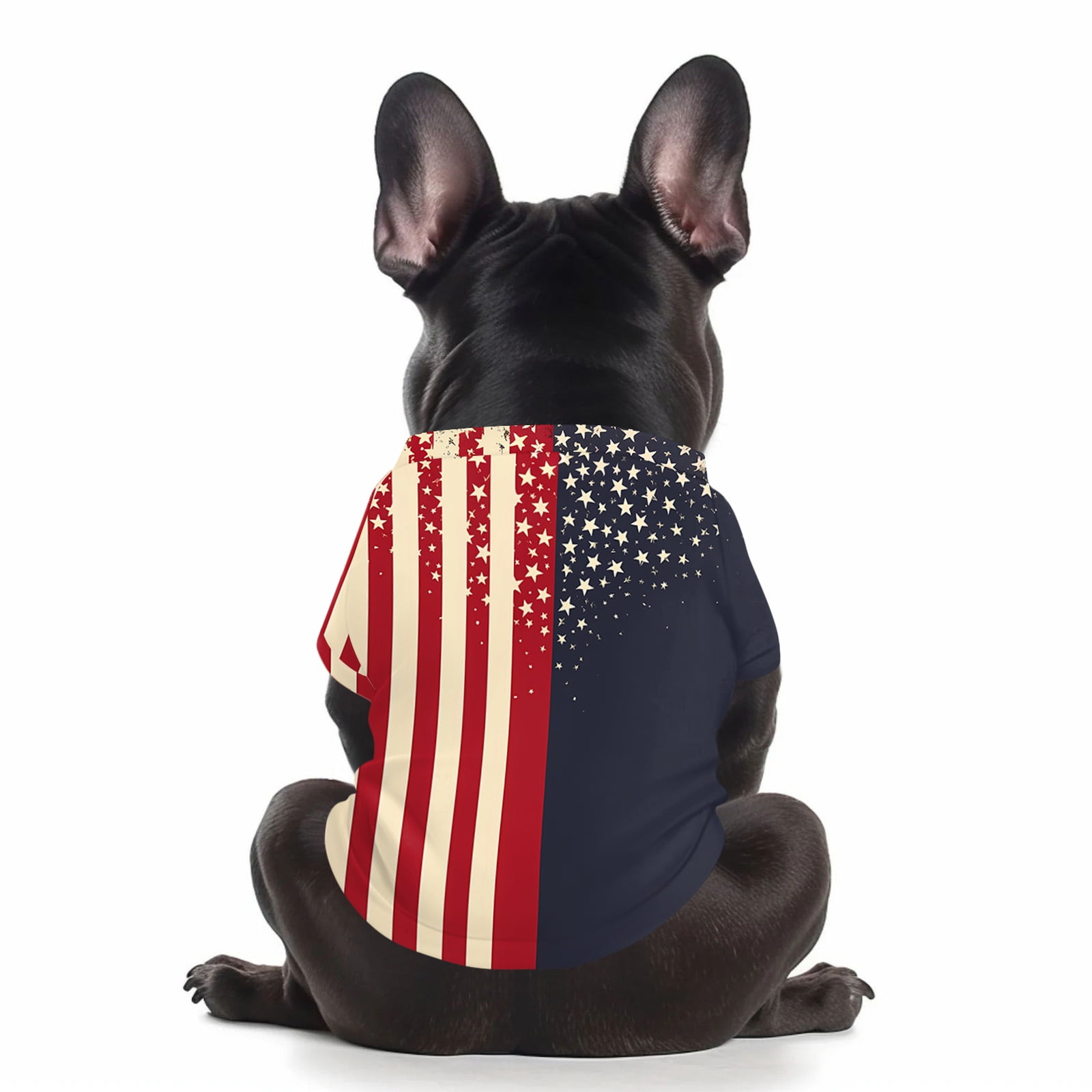 American Flag Small Dog T Shirts for Small Dogs Breathable Retro Star ...