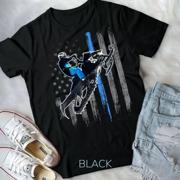 American Flag Snowmobile Shirt Men Snowmobile Riding Gift Form T-Shirt ...