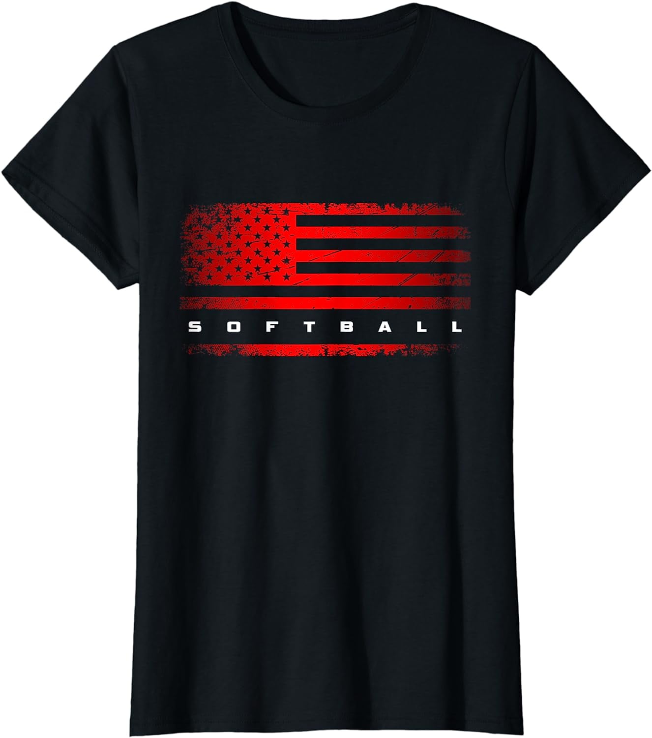 American Flag Softball Apparel - Softball T-Shirt - Walmart.com