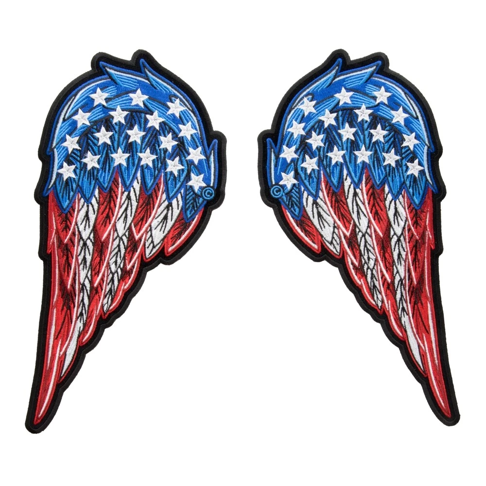 American Flag Split Angel Wings Patch, Medium Size - Walmart.com