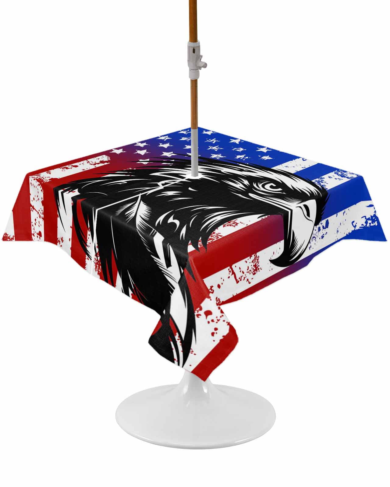 American Flag Square Outdoor Tablecloth, Waterproof Table Cloth Cover ...