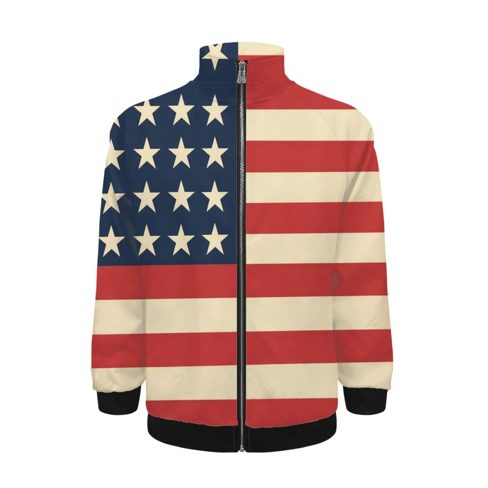 American Flag Star And Stripe Pattern Jacket Men's Street Cool Long ...