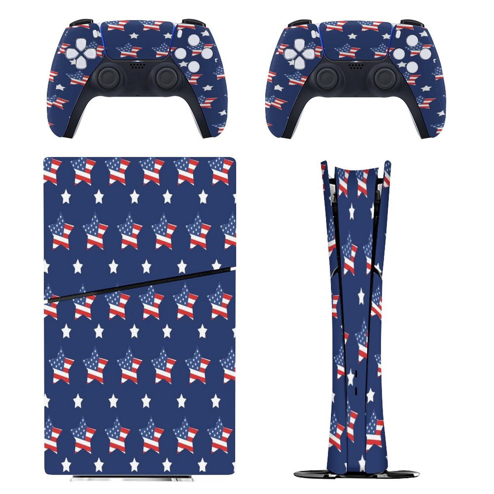 American Flag Star PS5/PS5 Slim Digital Disc Skin Sticker For Console ...