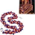 American Flag & Star Patriotic Fairy Lights, 20 ft Wire with 40 Warm ...