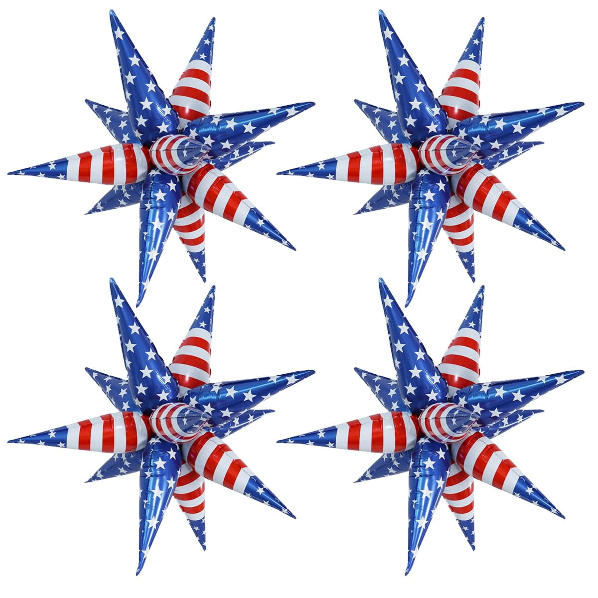 American Flag Starbursts Balloon DHF10 USA Star Balloon 4th of July ...