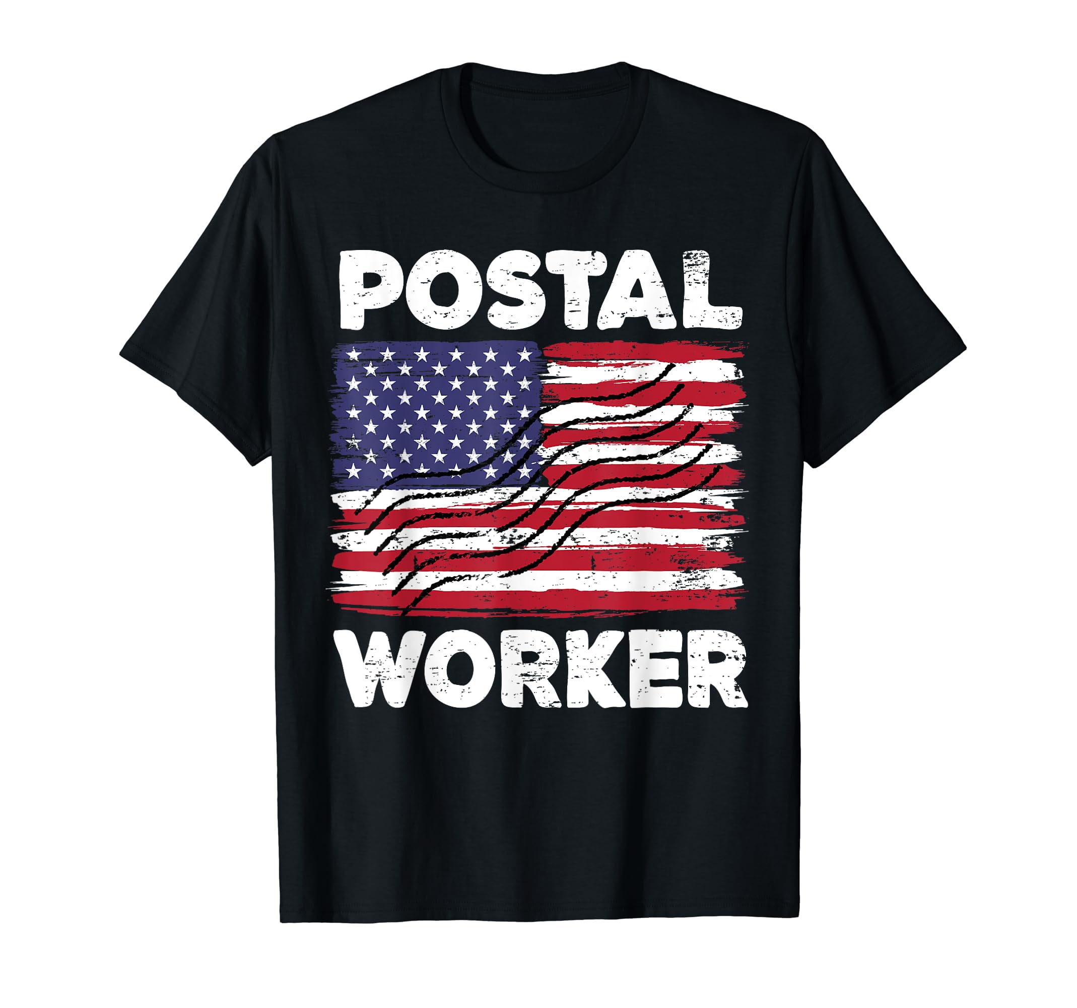 American Flag Stars Stripes I Patriotic Postal Worker T-Shirt - Walmart.com