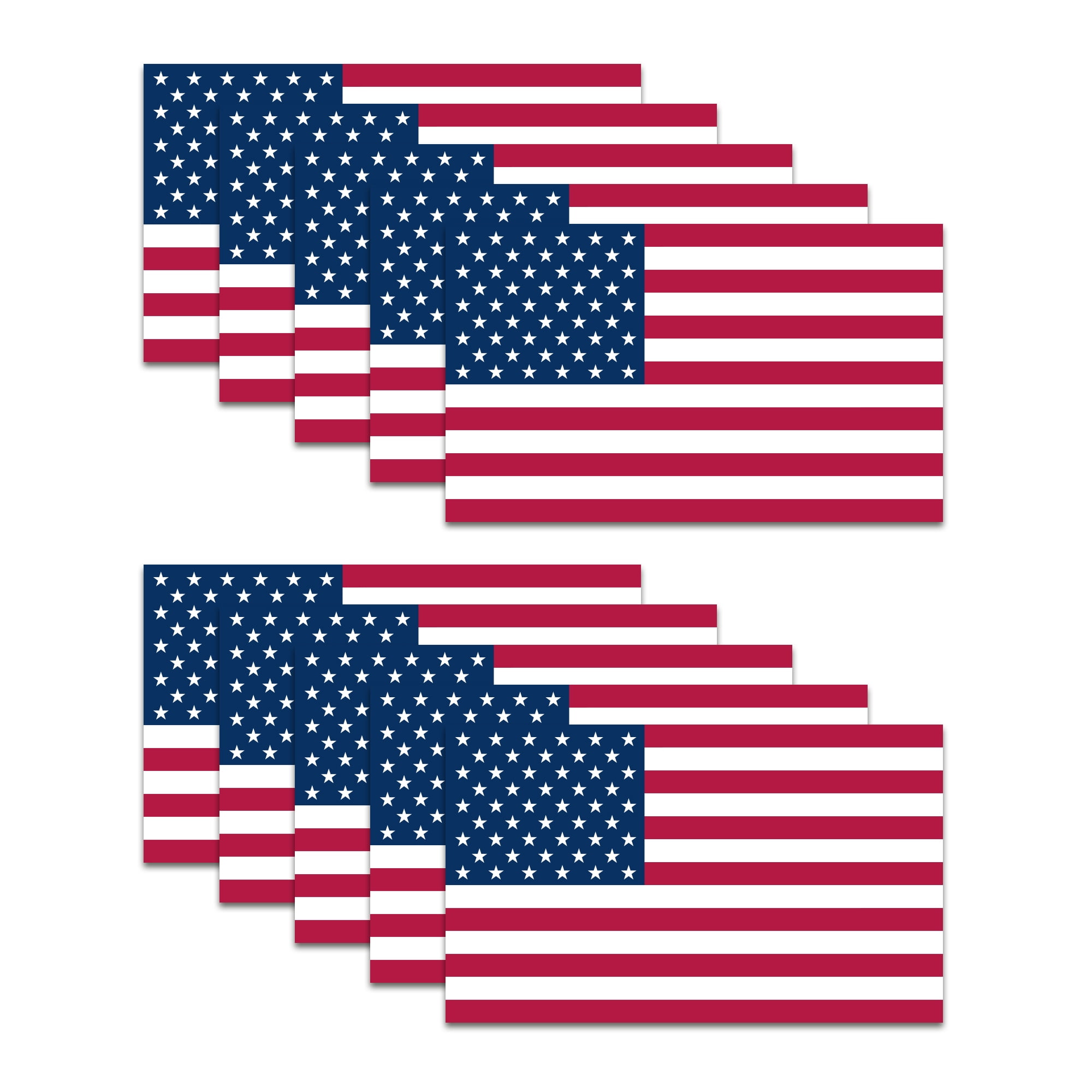 American Flag Stickers - 3 x 5 inches - USA US Flag Stickers Decals for ...