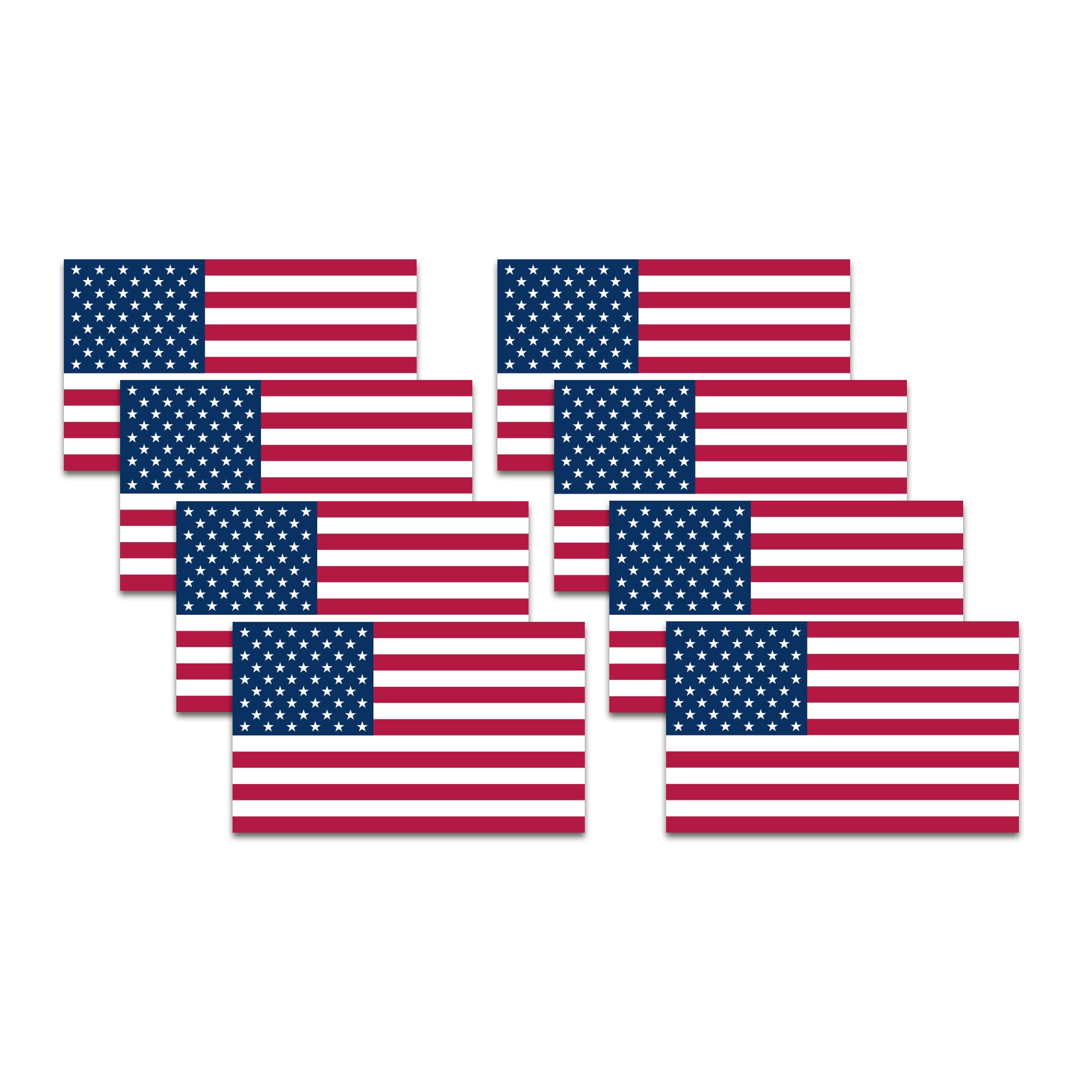 American Flag Stickers - 3 x 5 inches - USA US Flag Stickers Decals for ...