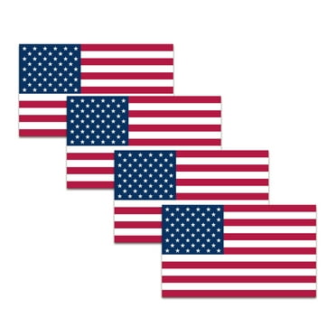 American USA Flag Vinyl Decal Sticker - Mirror Image Reversed - Pair ...