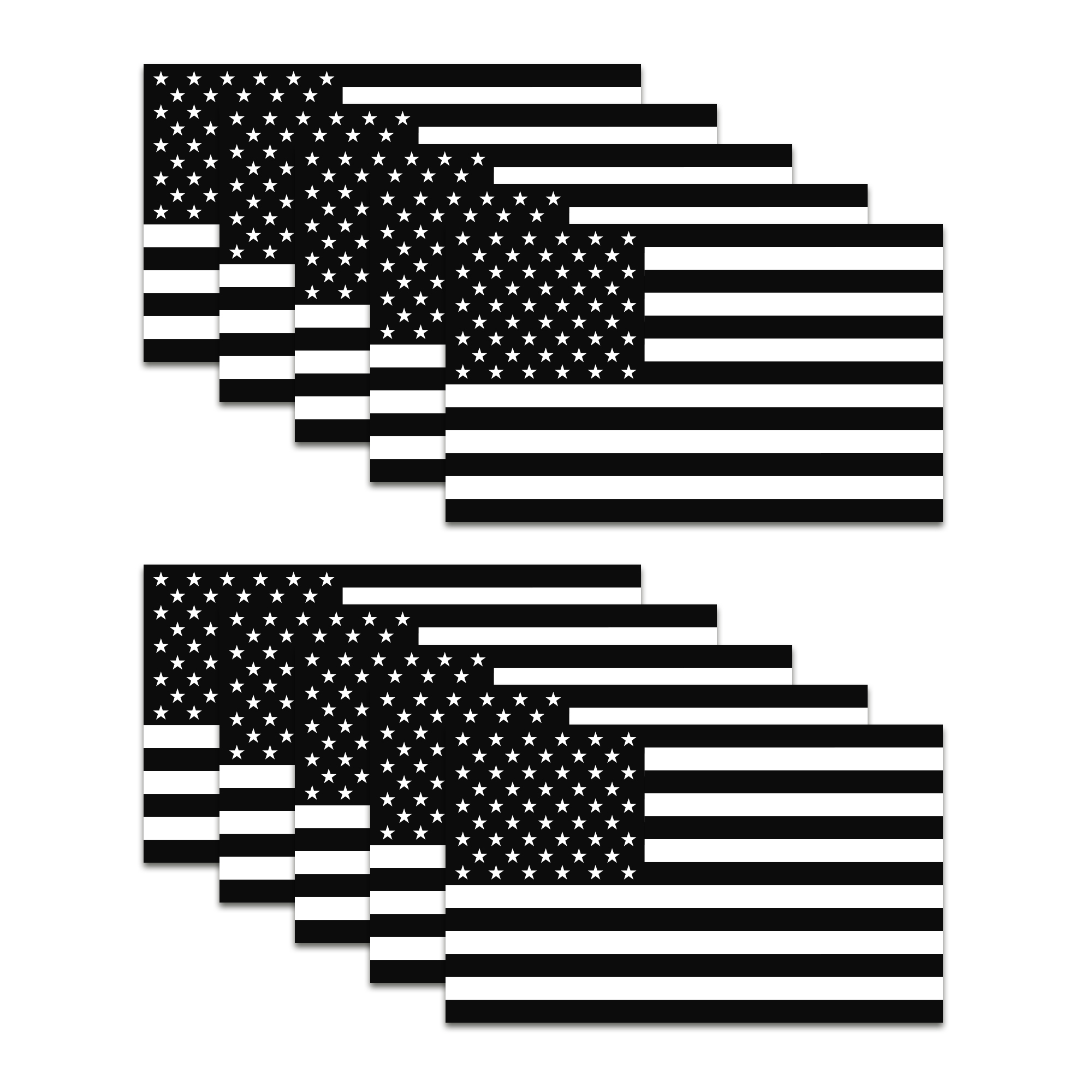 American Flag Stickers - 3 x 5 inches - USA US Flag Stickers Decals for ...