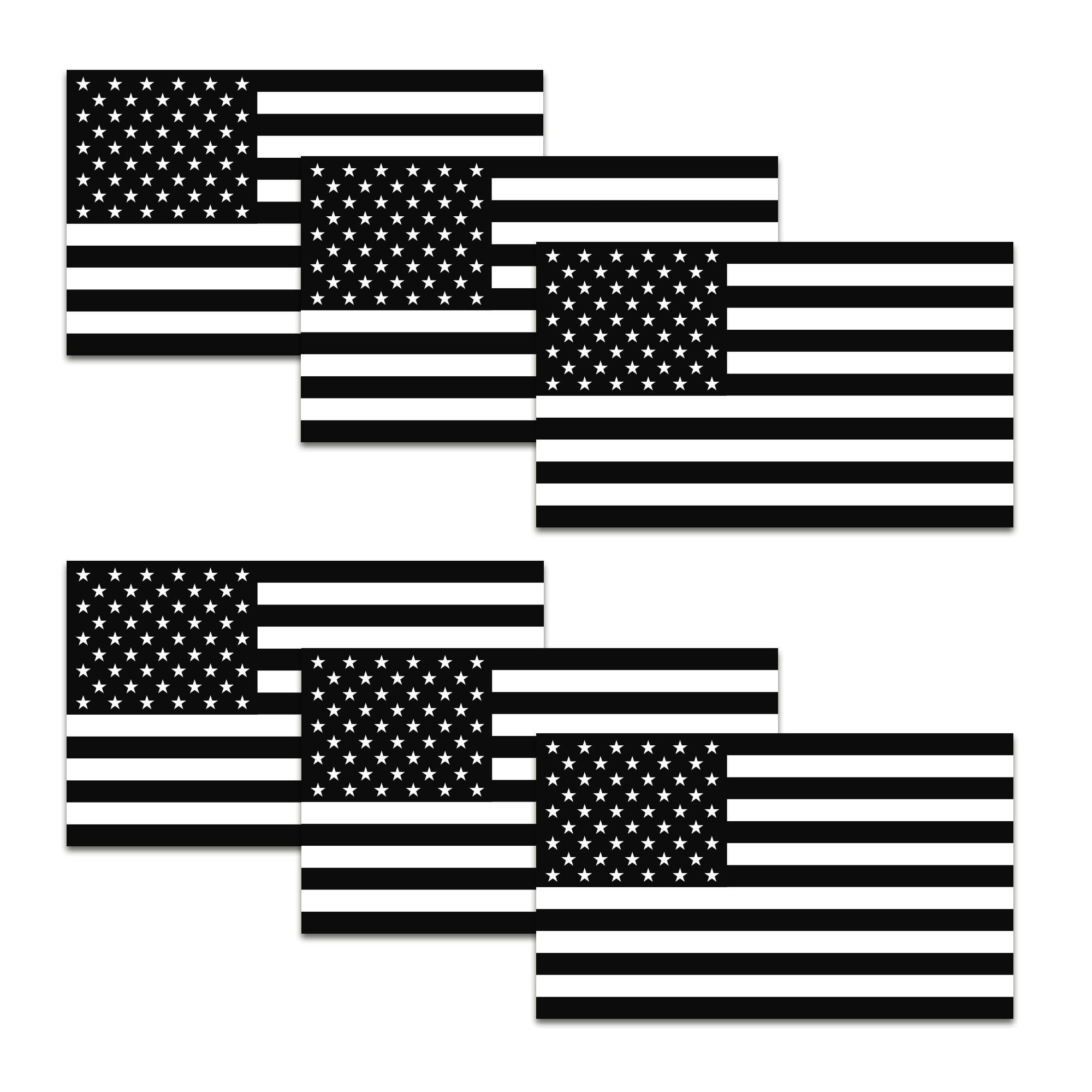 American Flag Stickers - 3 x 5 inches - USA US Flag Stickers Decals for ...