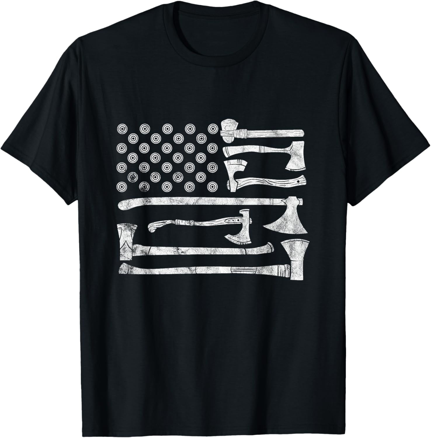 American Flag Style Axe Throwing Design for Hatchet Lovers T-Shirt men ...