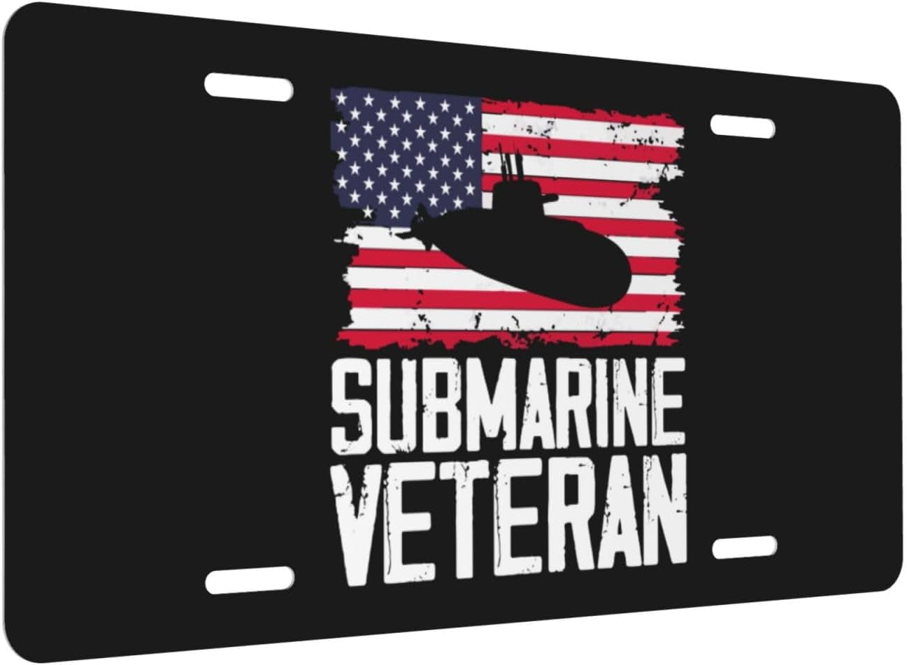 American Flag Submarine Veteran License Plate Aluminum 6 Inch X 12 Inch ...