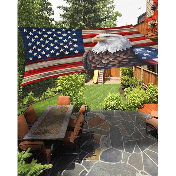 American Flag Sun Sail Shades Rectangle Canopy,Sunlight Block Heavy ...