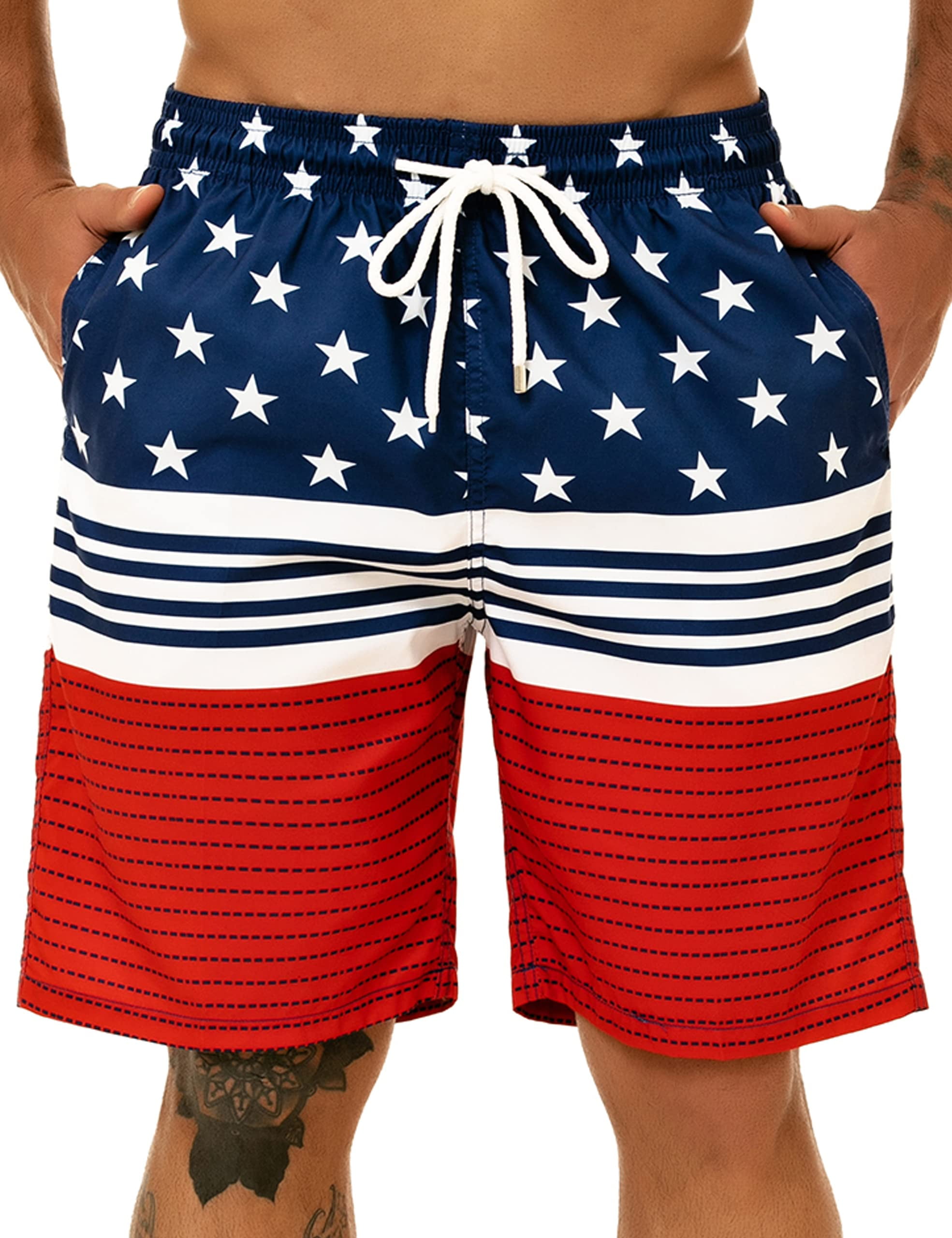 American Flag Swimwear Shorts Men's Beach Shorts Boy Breathable Surfing ...