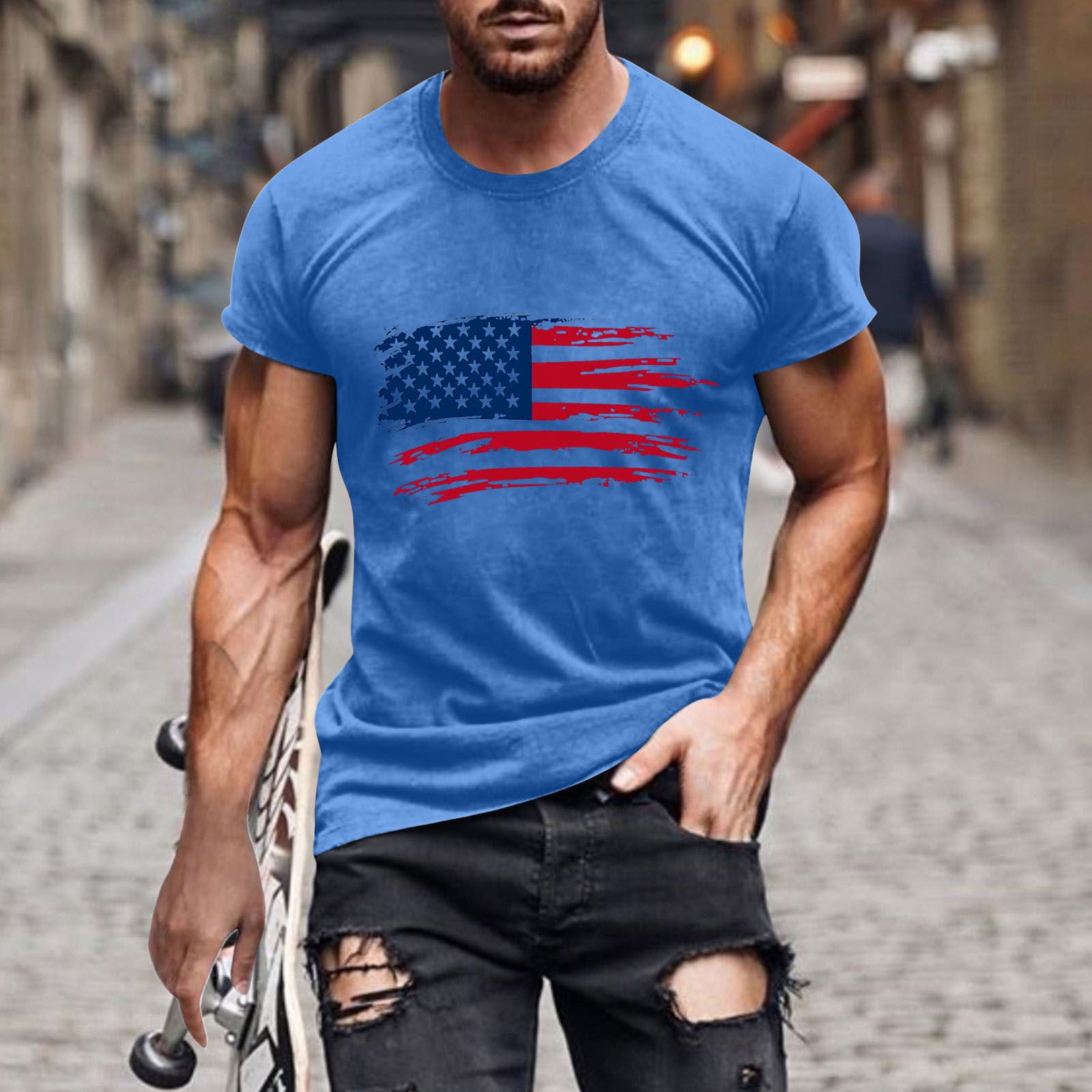 American Flag T Shirt Mens Patriotic T Shirt Independence Day T Shirts ...