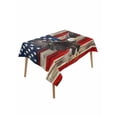 American Flag Table Cloth, Eagle Blue Red USA Flag Retro Waterproof ...