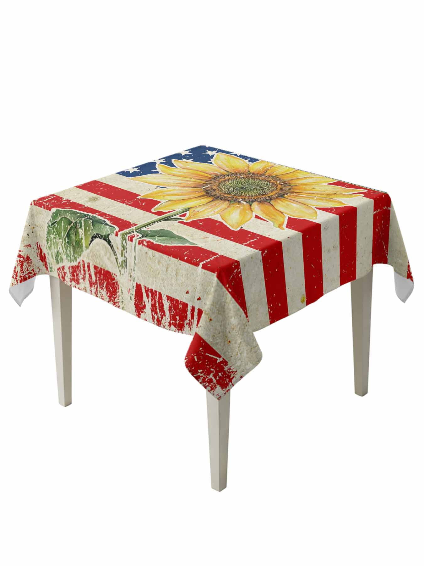 American Flag Table Cloth, Waterproof Tablecloth for Square Tables ...