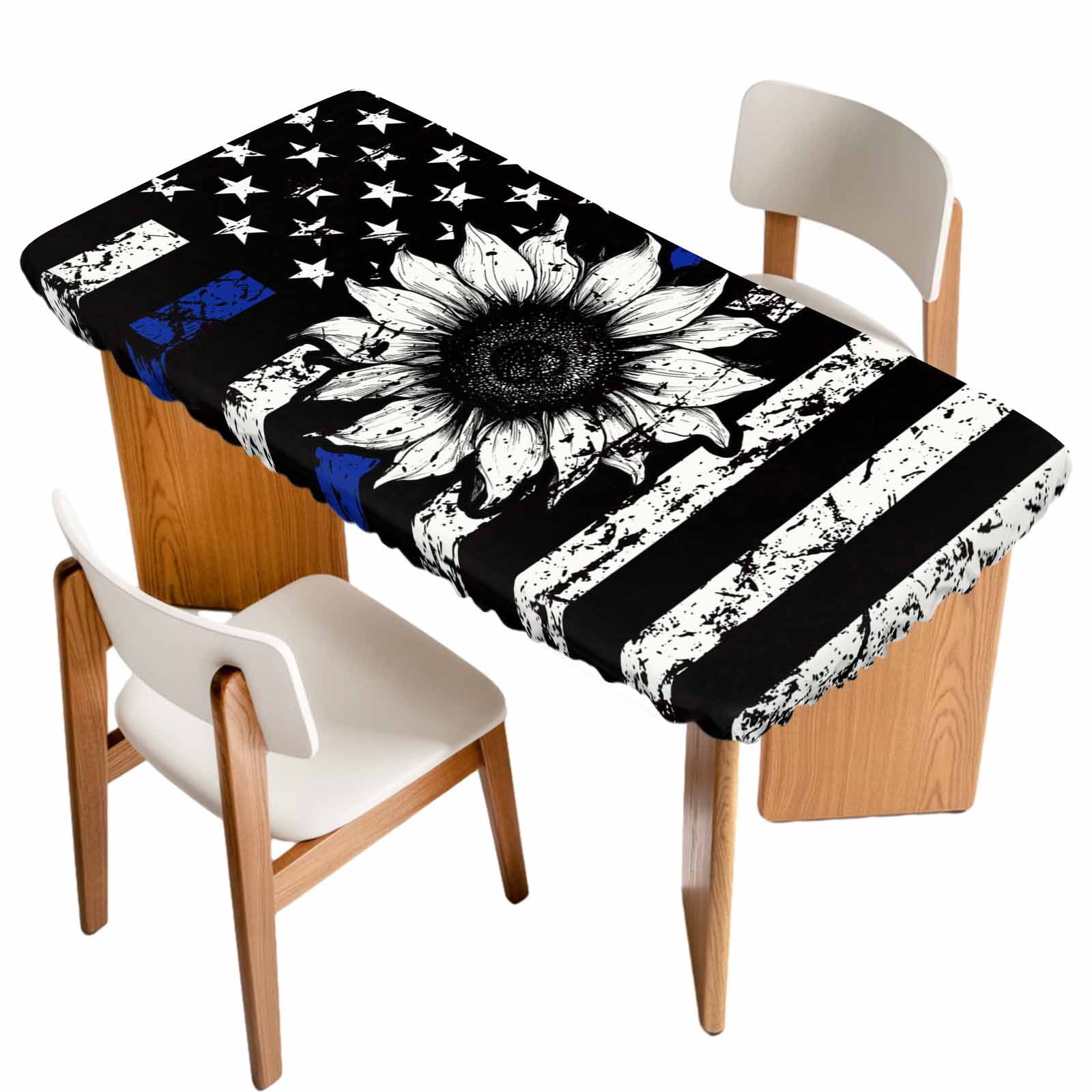 American Flag Table Cloths for 6 Foot Rectangle Tables, Farmhouse ...