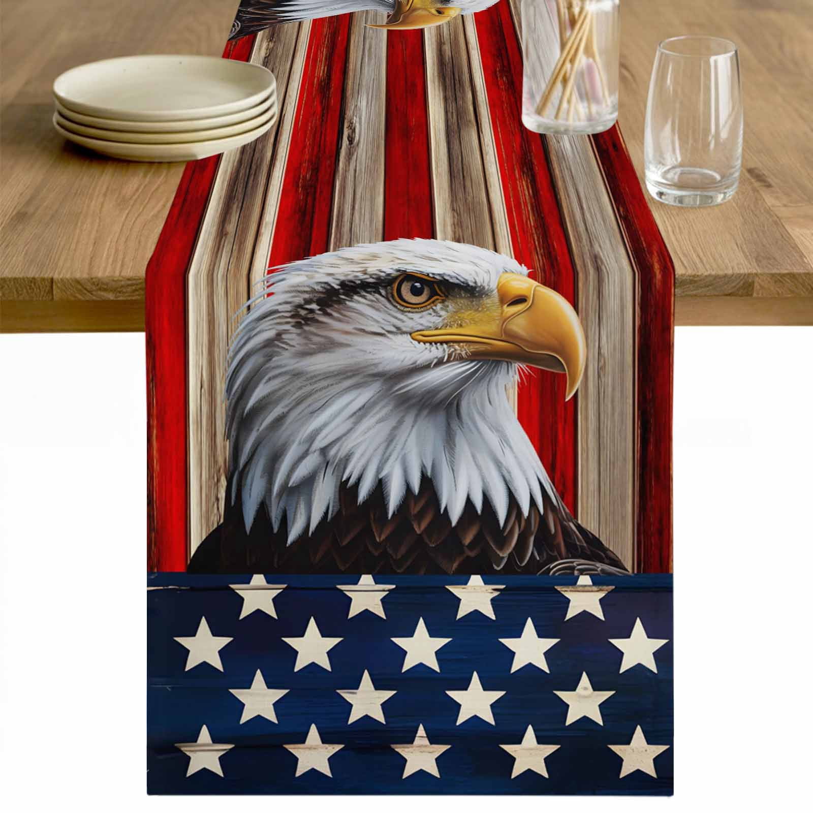 American Flag Table Runner 108 Inches Long Farmhouse Dress Scarves ...